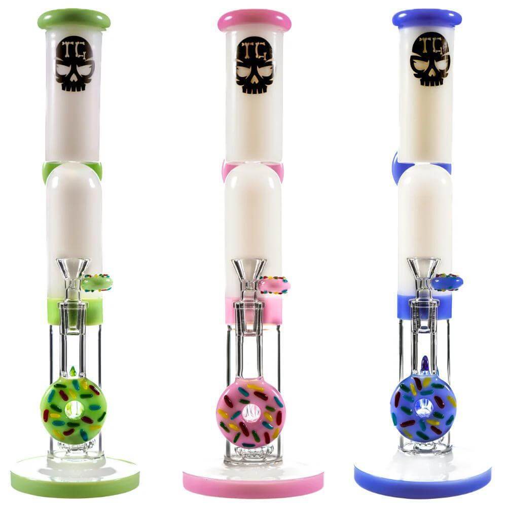 Toxic Glass 14" Double Doughnut Straight Shooter TX59 – Nikk Drips